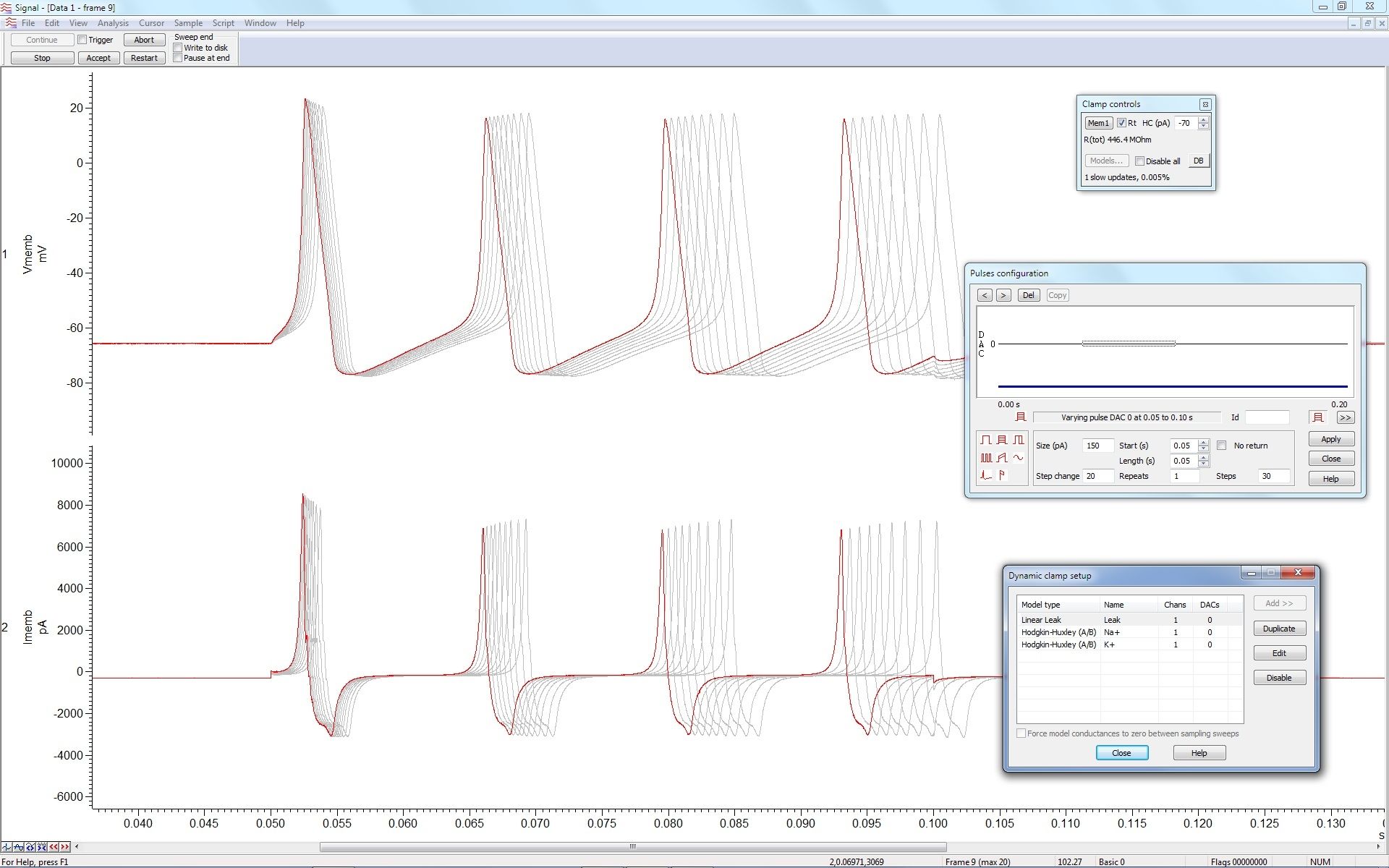 CED Signal: Dynamic clamping