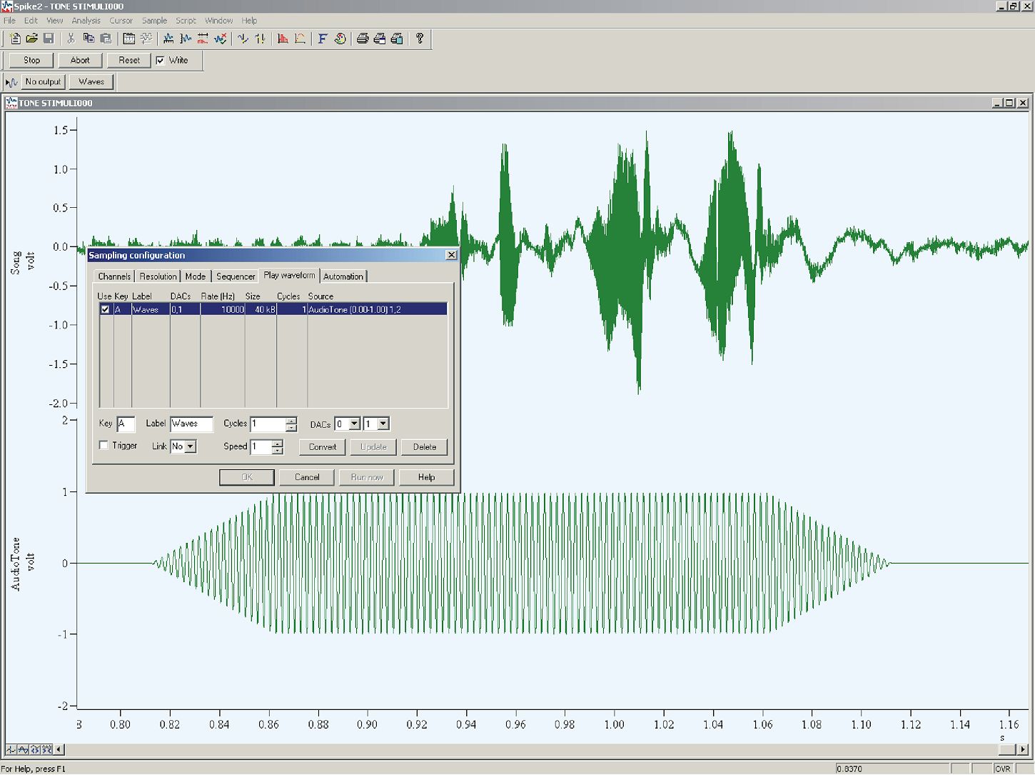 CED Spike2: Experiment control
